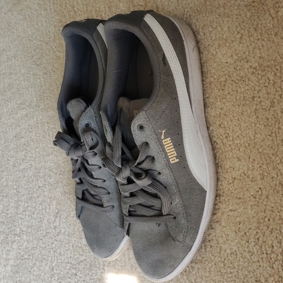 Puma | Shoes | Grey Suede Womens Pumas Size 9 | Poshmark